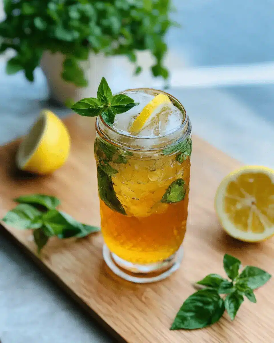 lemon basil iced tea