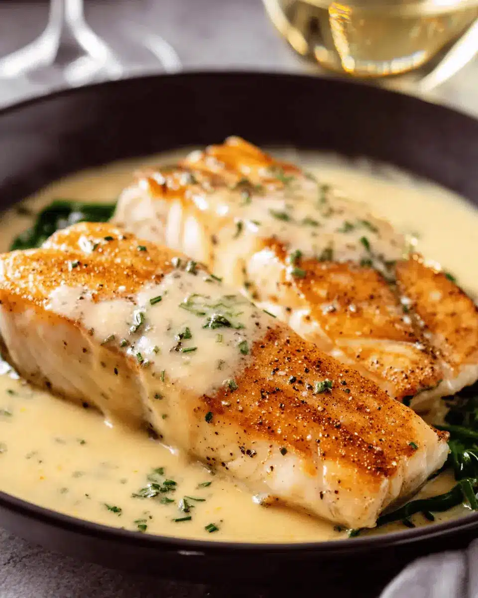 fish with white wine sauce