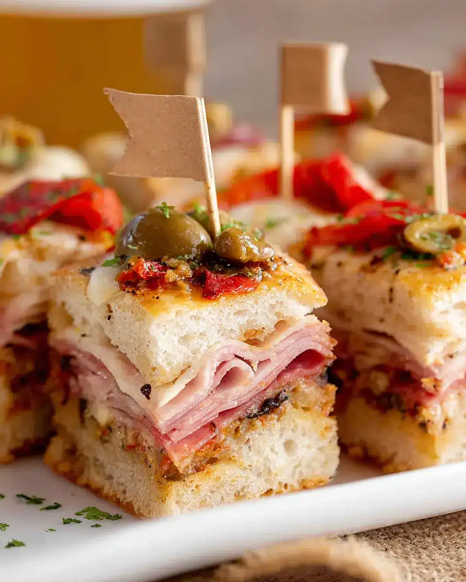 mini muffaletta bites