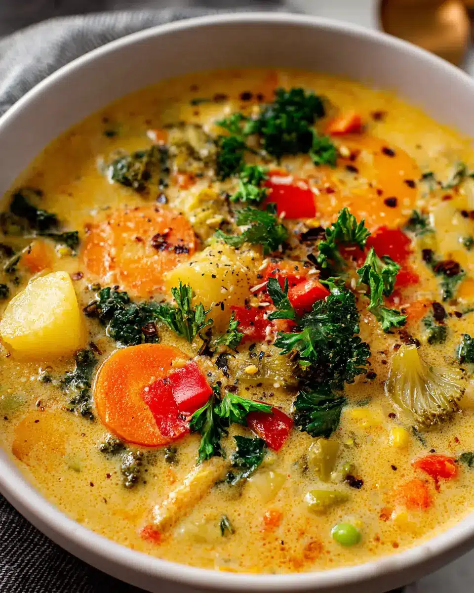 one pot creamy vegetable soup
